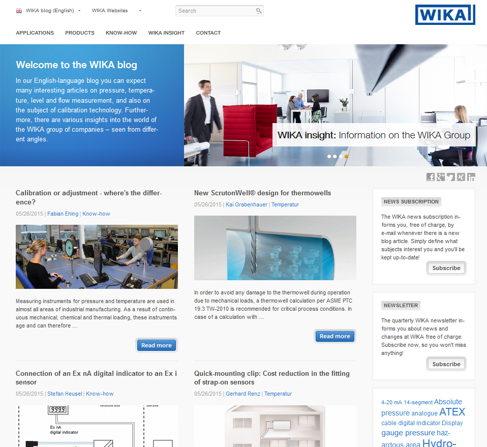 WIKA Blog – Pressure / Temperature / Level / Force / Flow / Calibration